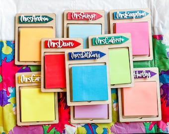 Teacher Appreciation Gift Post It Sticky Note Holder - Etsy