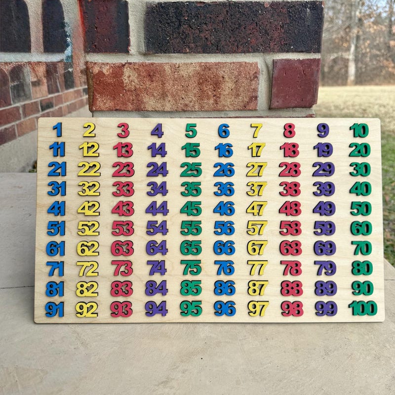 1 100 Puzzle Number - Etsy