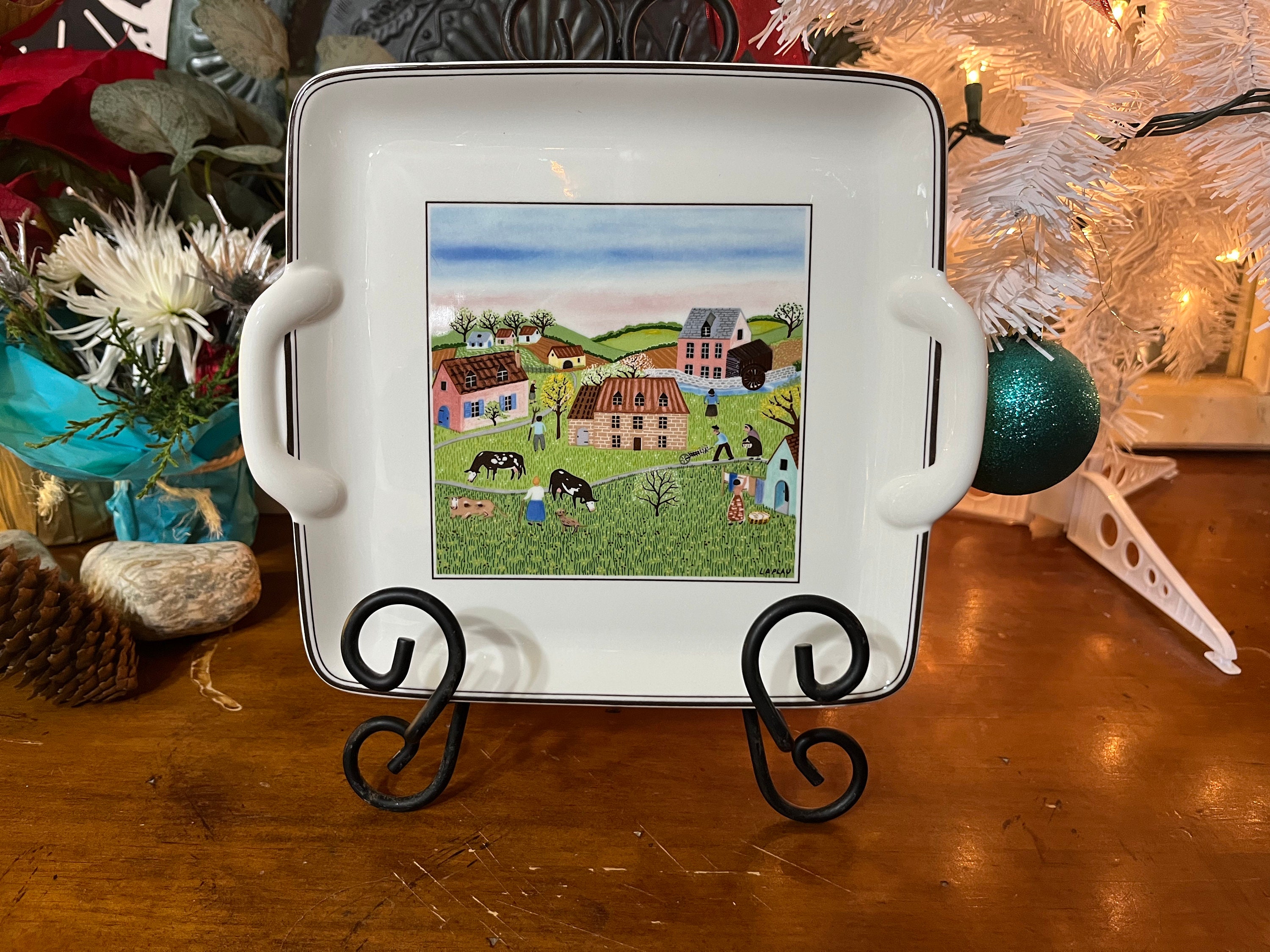 Villeroy & Boch Design Naif Square Handled Cake Plate - Etsy