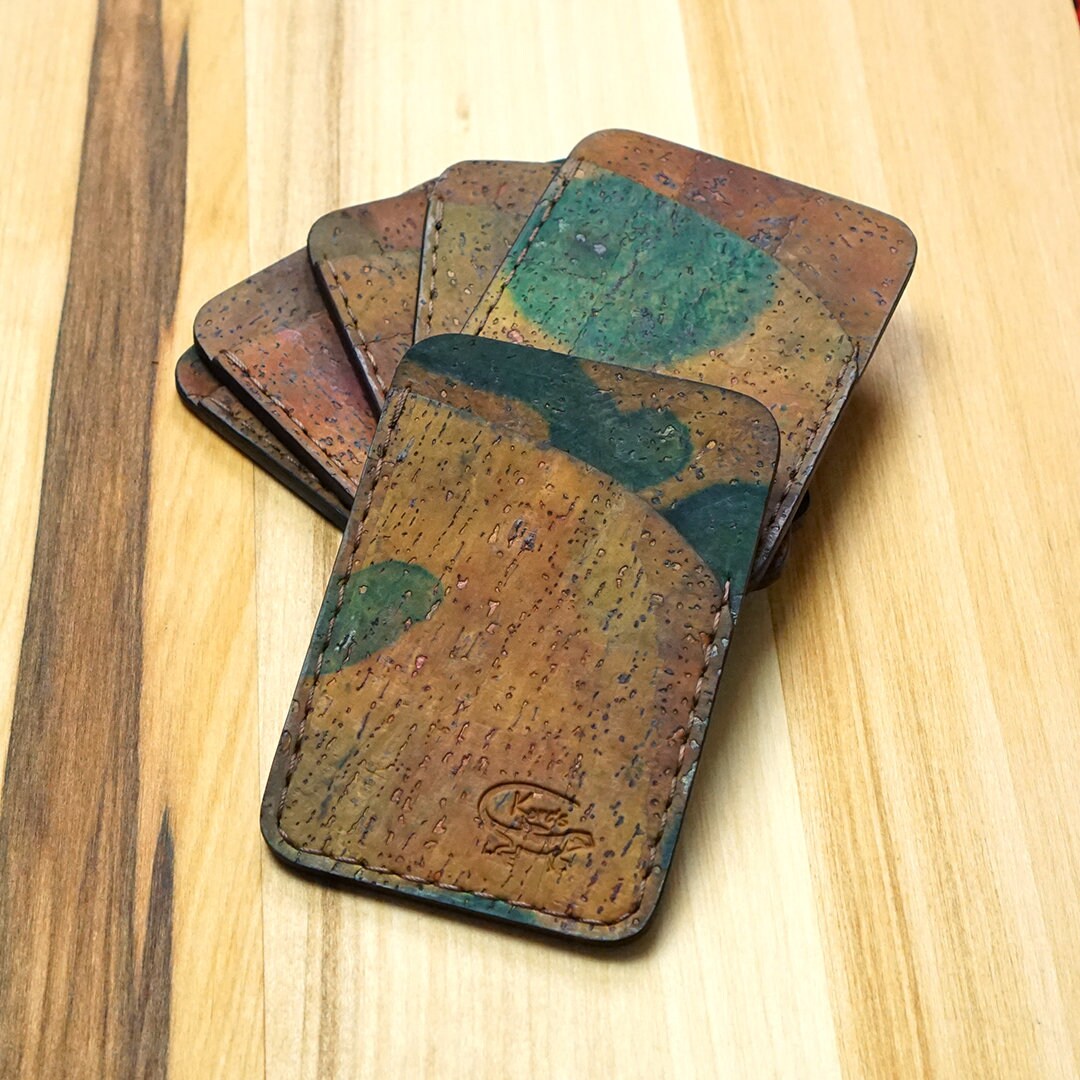 Handmade Cork Card Holder/minimalist Card Holder/ Slim Wallet/pocket ...