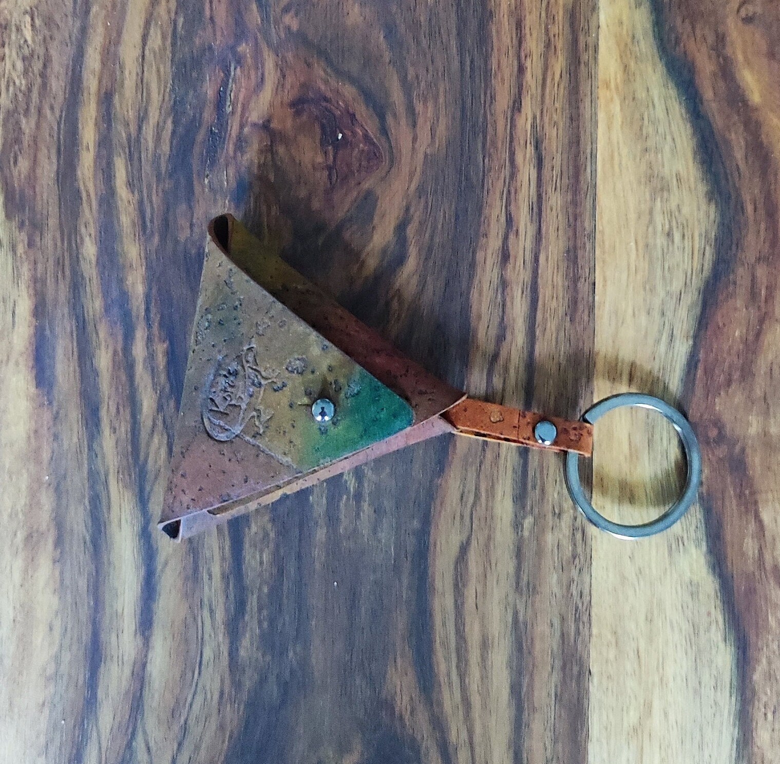 Cork Triangle Key Ring/ Vegan Key Ring / Ecological Gifts/men's Gift ...