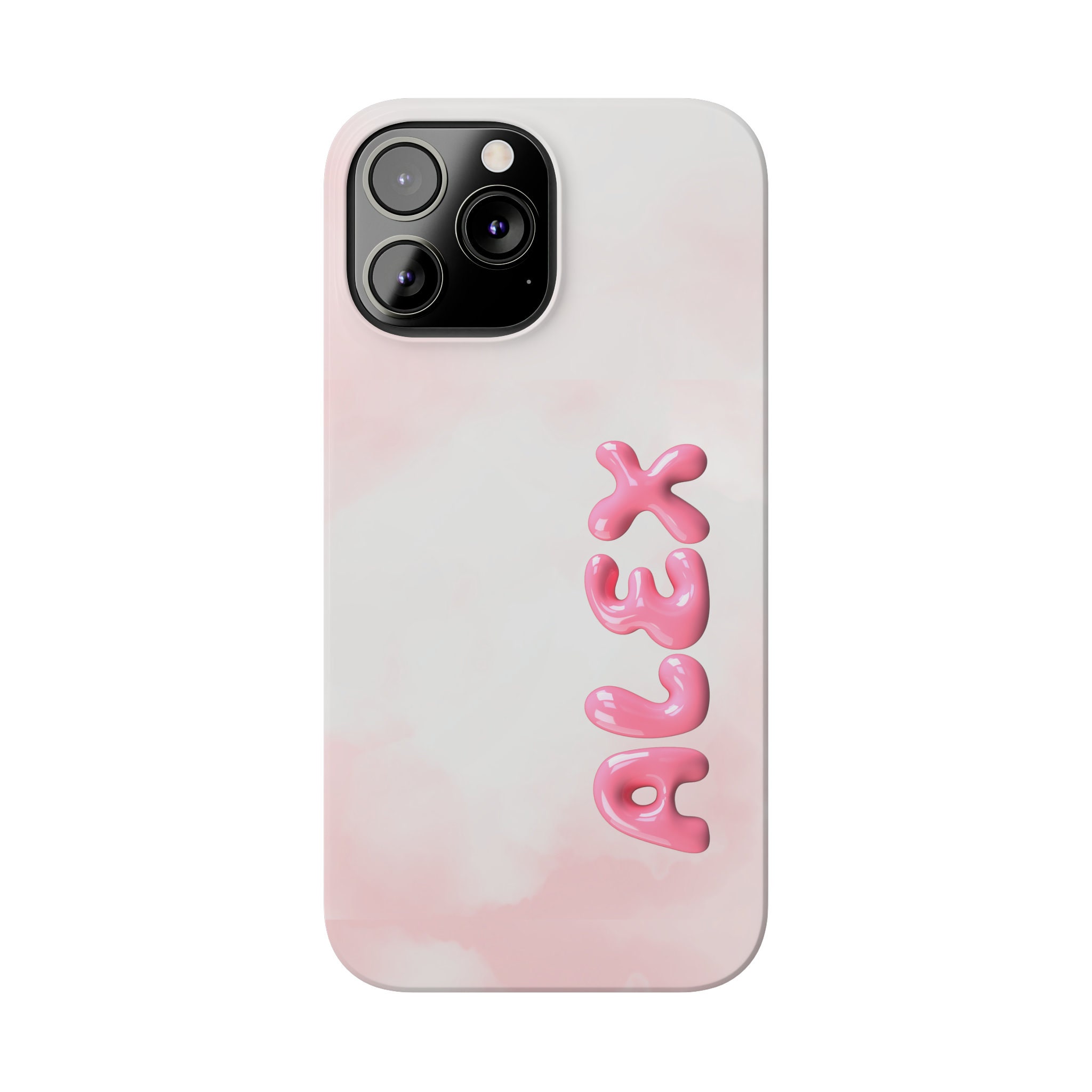 Custom Name Slim Phone Cases Bubble Letters Aesthetic iPhone Case Soft ...
