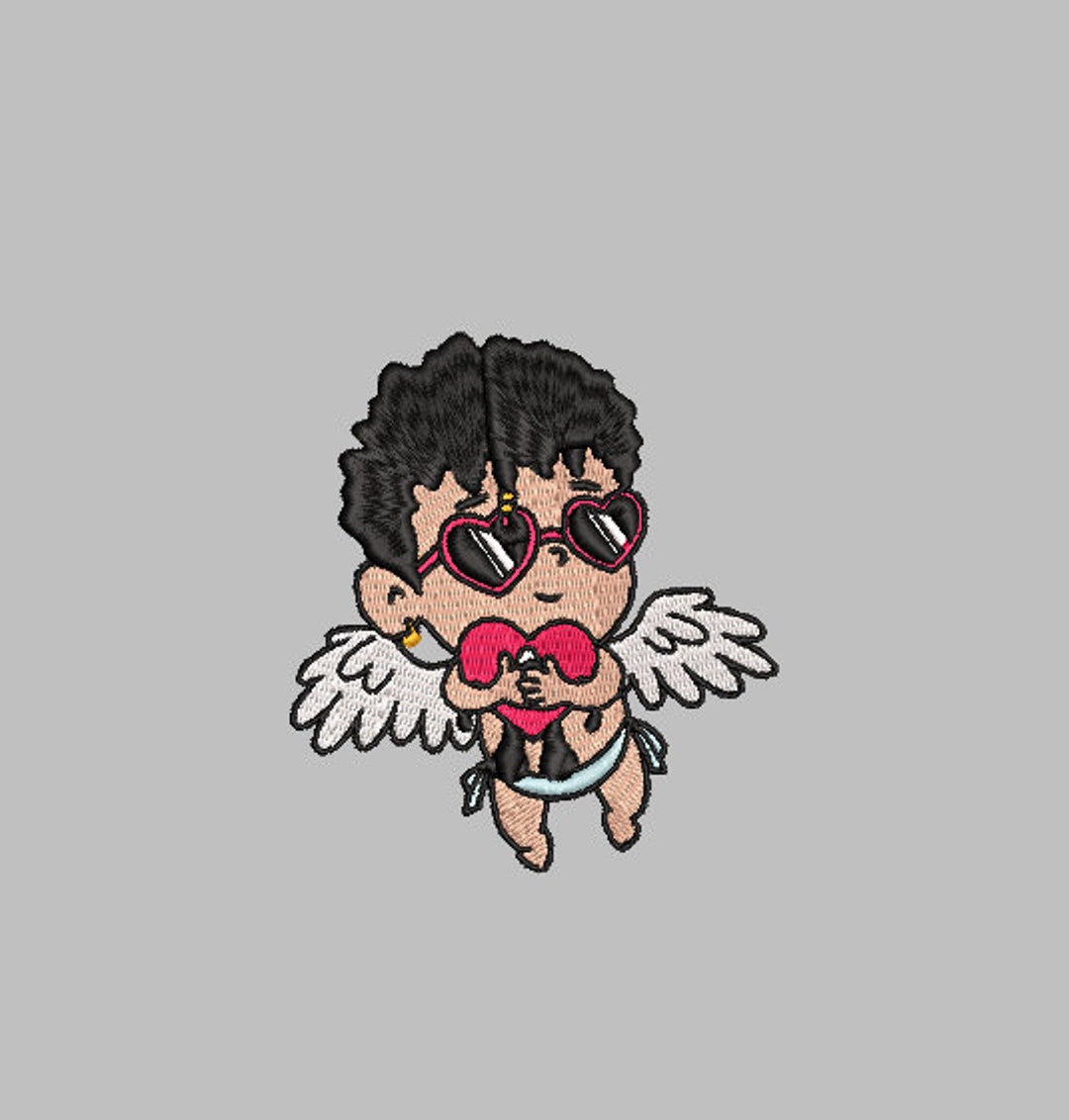 BAD BUNNY ANGEL 2 Custom Designs 4x4 Machine Embroidery Design - Etsy