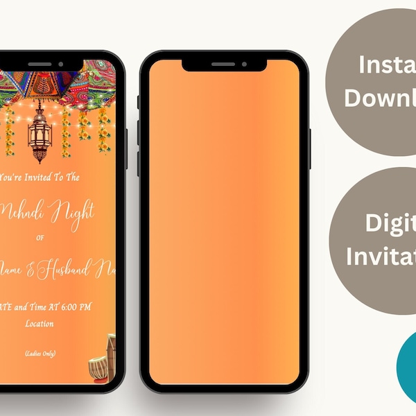 Pakistani Mehndi Invitation Cards - Etsy