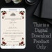 Floral Digital Muslim Wedding Invitation Template - Editable Electronic ...