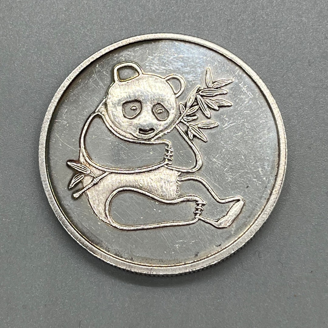 Panda Trade Unit 1 Troy Oz .999 Vintage Silver Round - Etsy