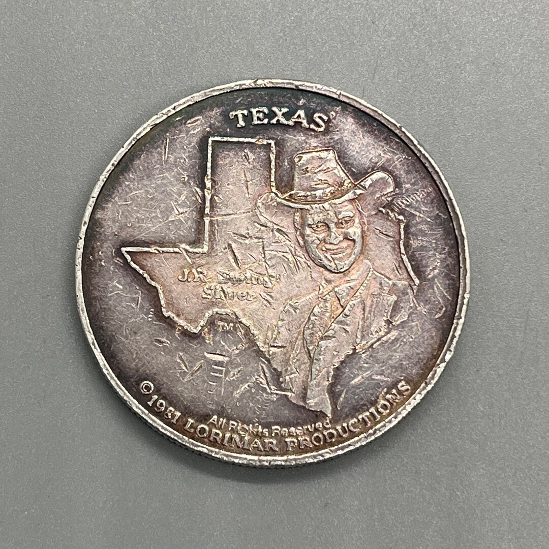 J.R Ewing Dallas TV Series 1981 Lorimar Studio Rare 999 Silver Round - Etsy