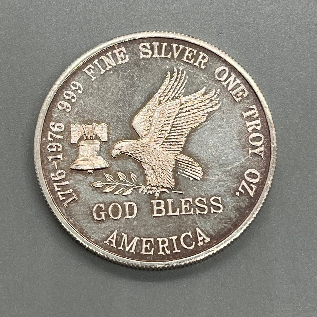 1776 1976 Bicentennial Tri-state Refining 1 Troy Oz .999 Vintage Silver ...