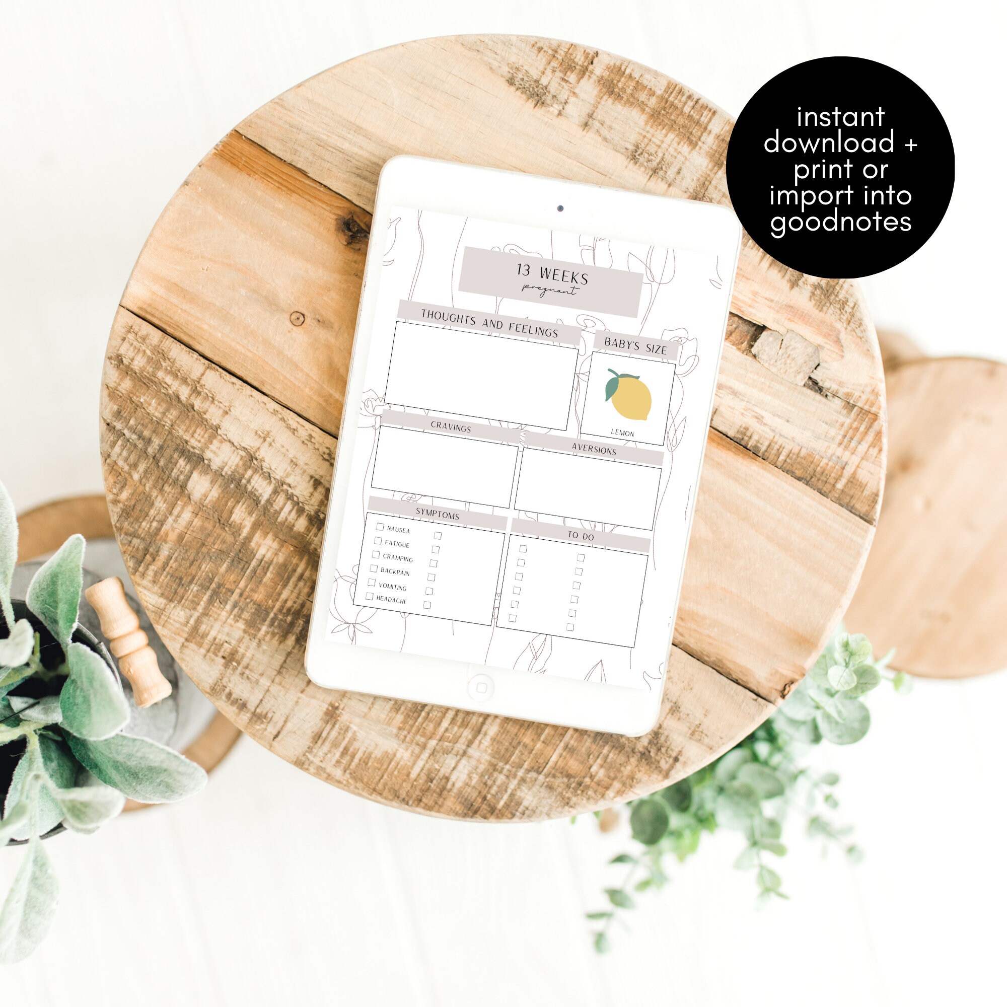Digital Pregnancy Journal | Digital Pregnancy Planner | Goodnotes ...