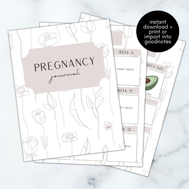 Digital Pregnancy Journal | Digital Pregnancy Planner | Goodnotes ...