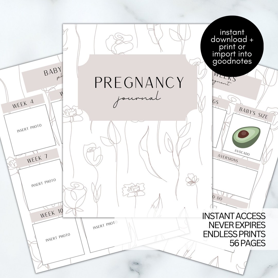 Digital Pregnancy Journal | Digital Pregnancy Planner | Goodnotes ...