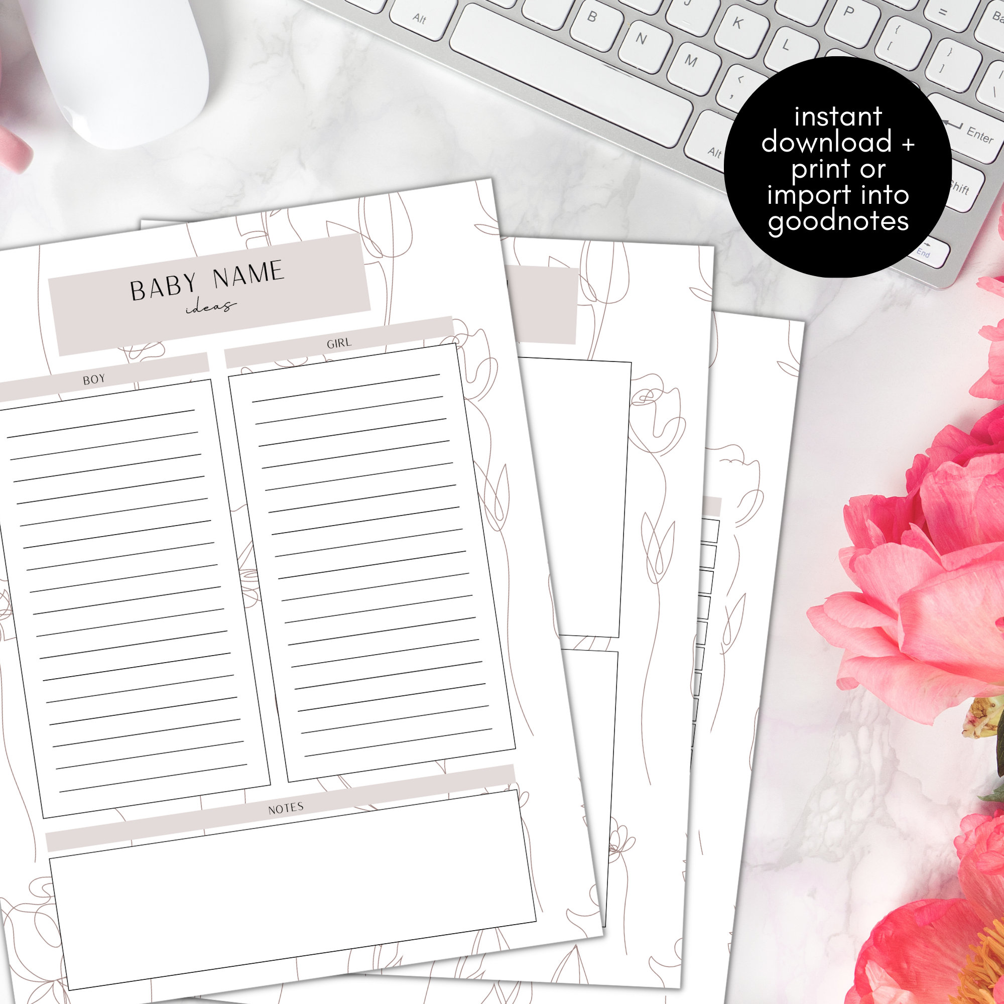 Digital Pregnancy Journal | Digital Pregnancy Planner | Goodnotes ...