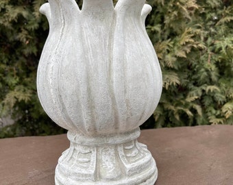 12 Tall Cement Artichoke Fountain Topper Top Garden Art Concrete Finial ...