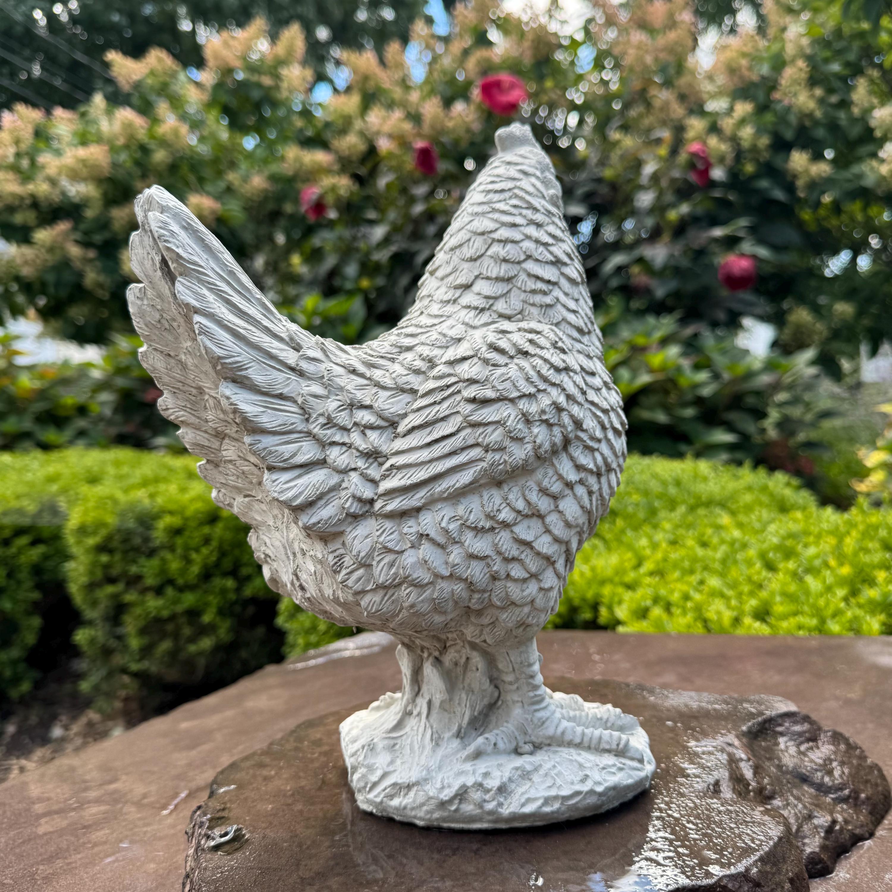 Concrete Chicken Statue 11.75
