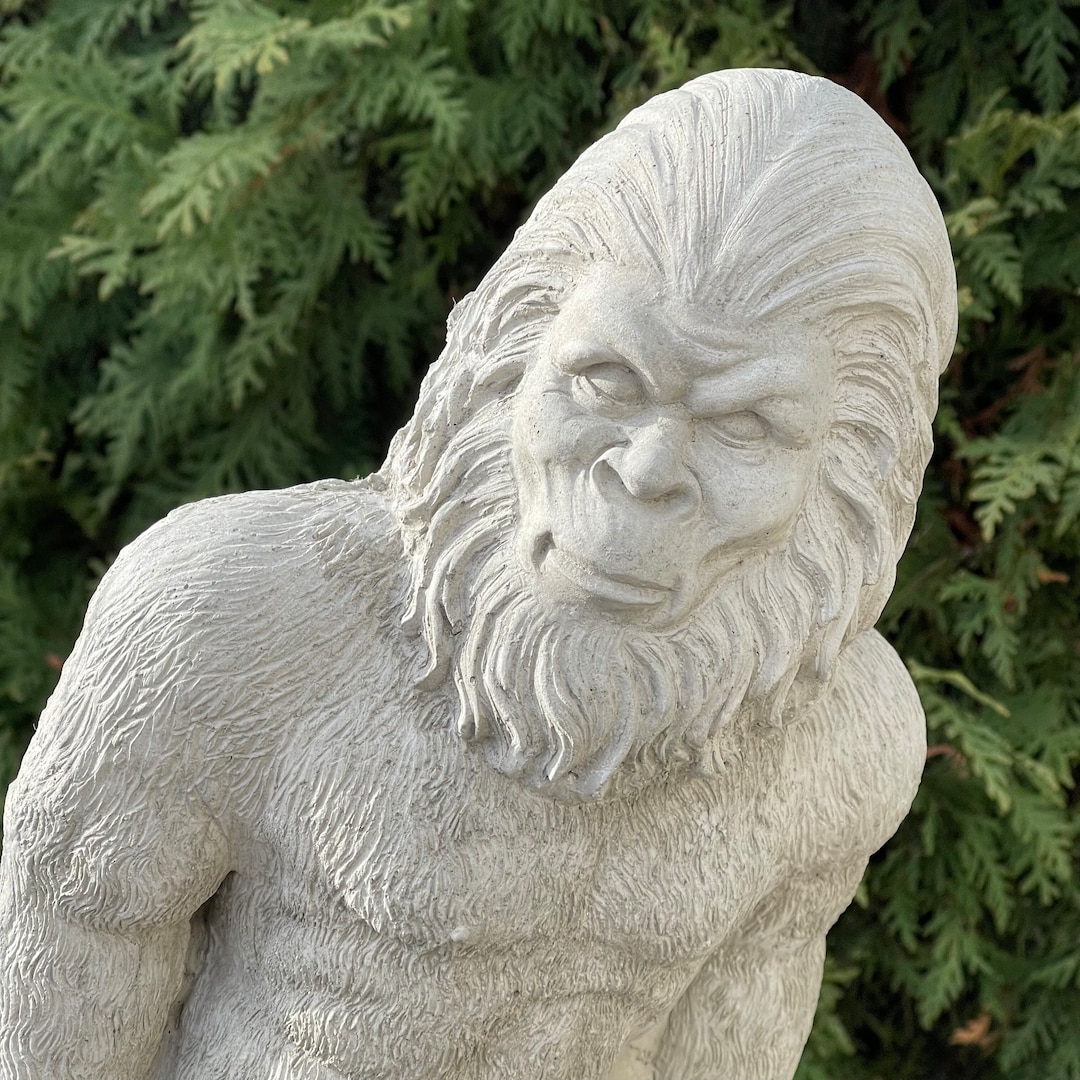 Bigfoot Garden Statue 17 Concrete Outdoor Big Foot Large Cement ...