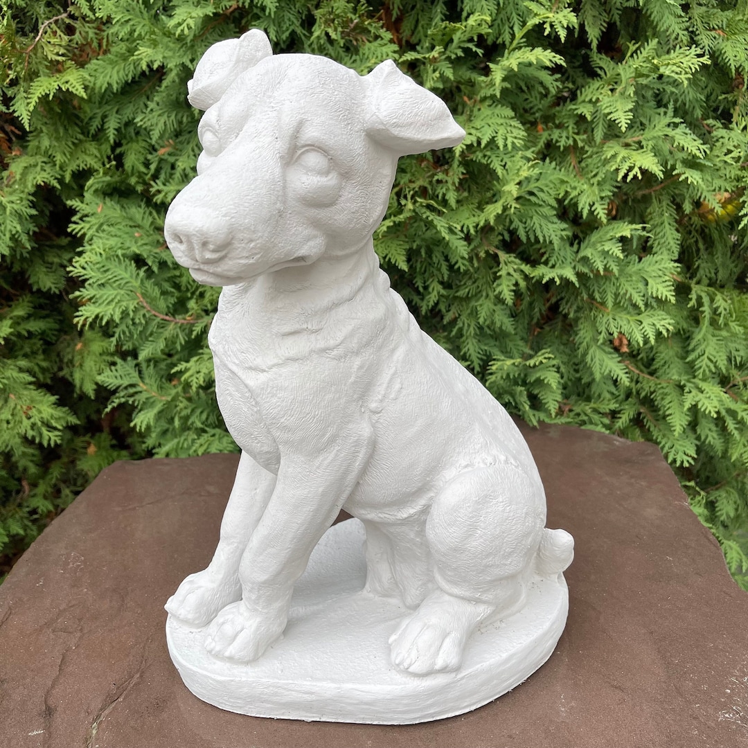 Jack Russel Dog Memorial Garden Statue Outdoor Concrete Pet Lover ...