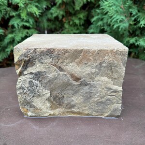 8” Stone Garden Statue Pedestal - Vintage Yard Sculpture Bronze Art ...