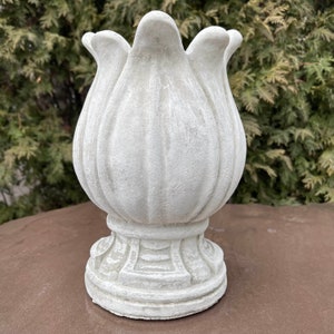 Concrete Tulip Fountain Top Replacement 10.5" Outdoor Garden Water ...