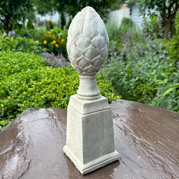 Outdoor Cement Artichoke Finial - Etsy