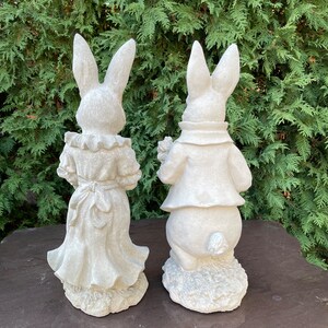 Large Peter Rabbit Garden Statue 17 Lily Bobtail Outdoor Stone Decor ...