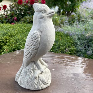 Concrete Cardinal Garden Statue 12 Large Outdoor Cement Bird Lover Gift ...