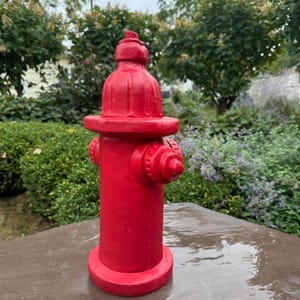 18 Inch Painted Fire Hydrant Garden Statue - Large Dog Lover Lawn Decor ...