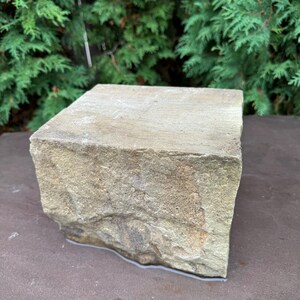 8” Stone Garden Statue Pedestal - Vintage Yard Sculpture Bronze Art ...