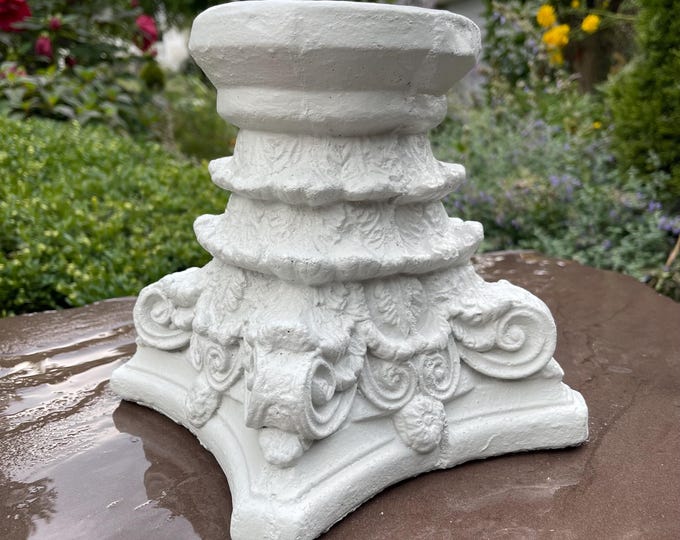 8” Concrete Plant Riser Stand | Roman Column Corinthian Pedestal ...