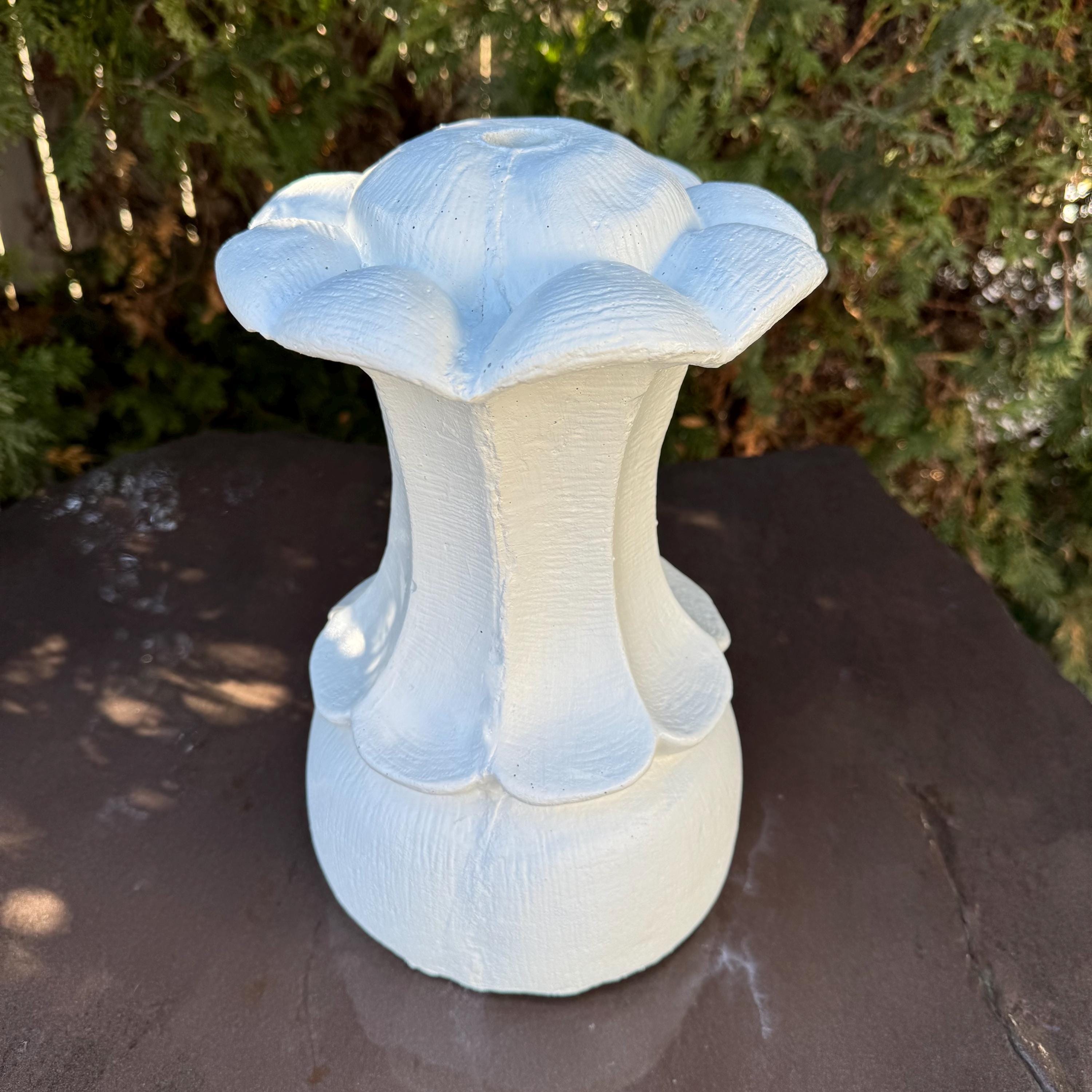12" Concrete Flower Petal Fountain Topper - Outdoor Garden Water ...