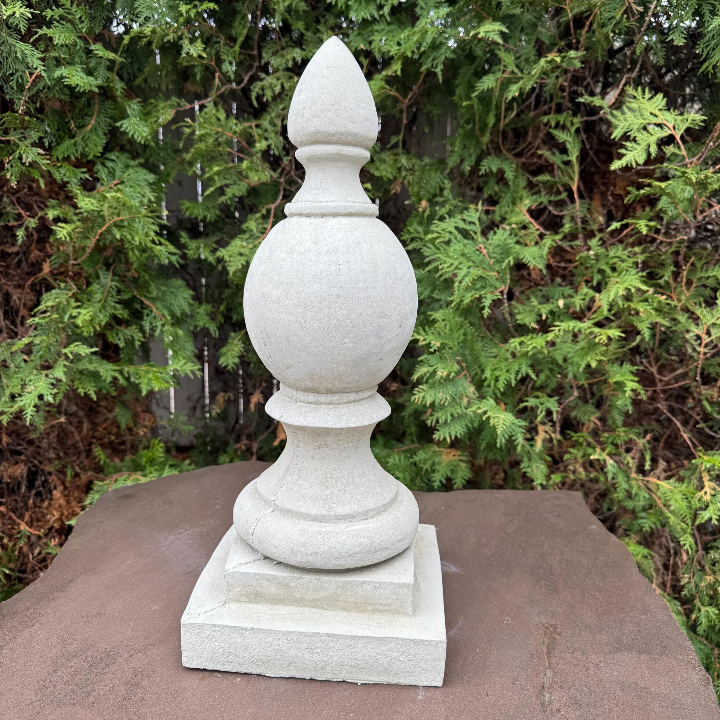 Gothic Concrete Finial Garden Statue 20 Inch Large Outdoor Yard ...
