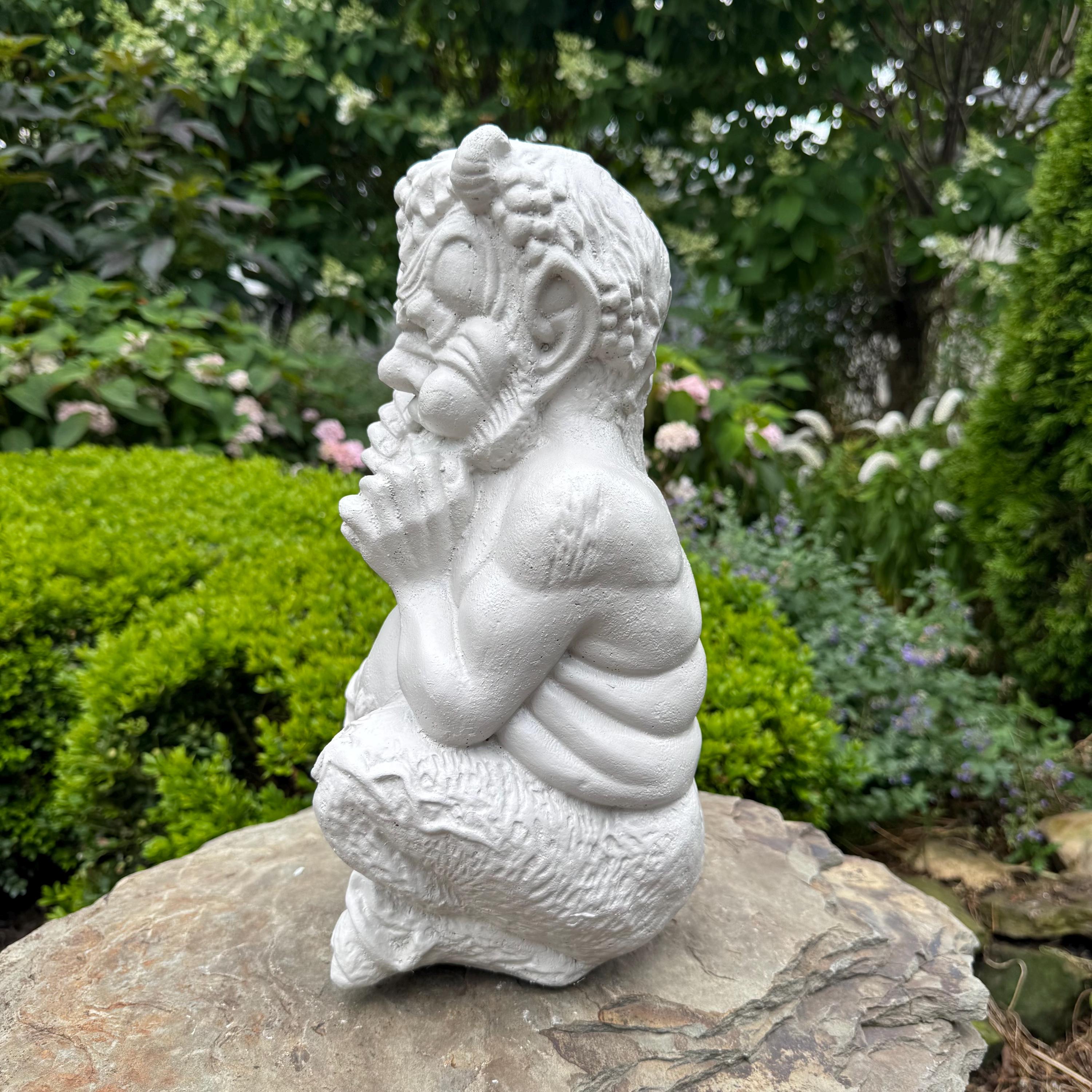 Pan Statue 14" Greek Mythology Concrete Garden Decor Sculpture Yard Art ...