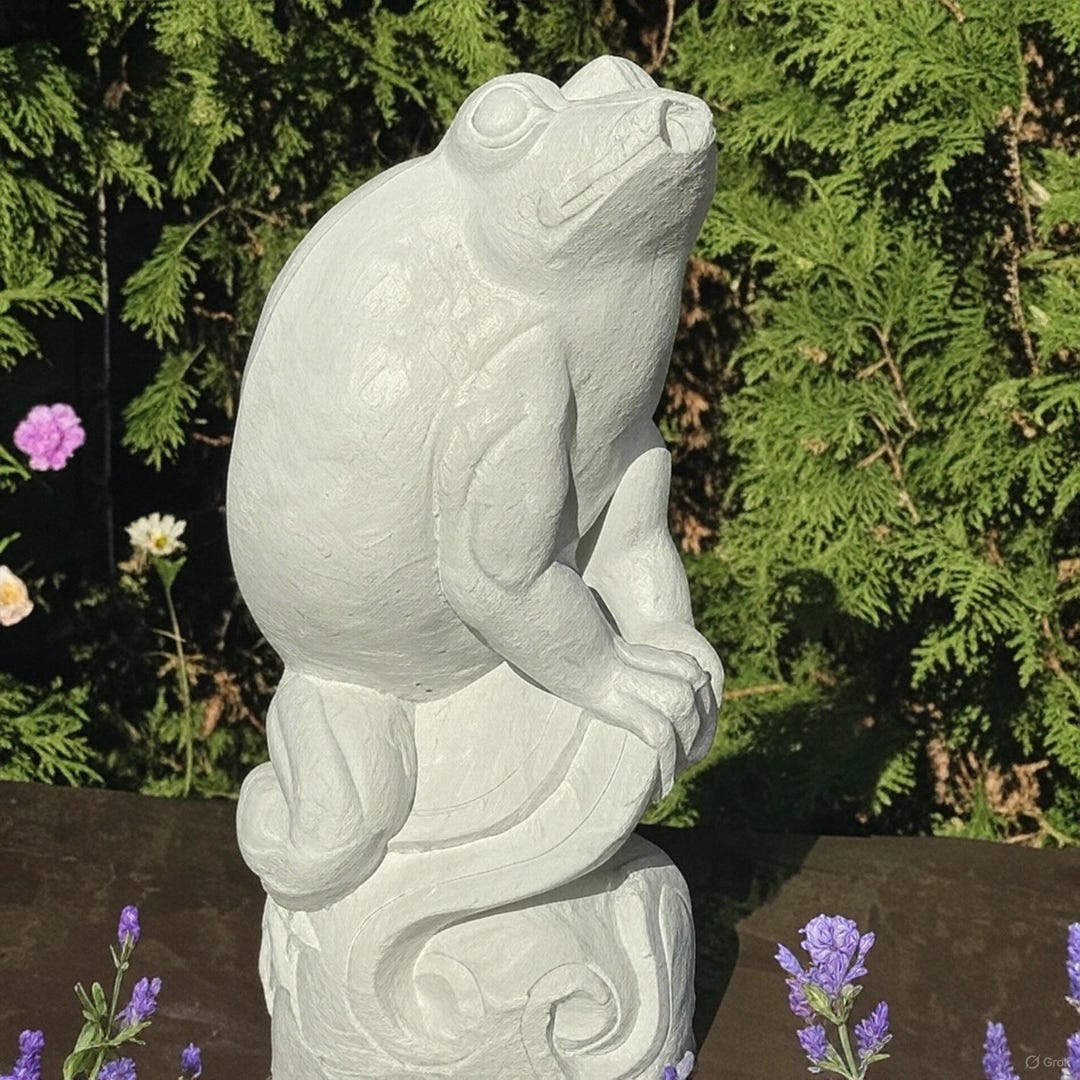 Concrete Fountain Top Replacement - 14" Topper, Spitter, Spout for Pond ...