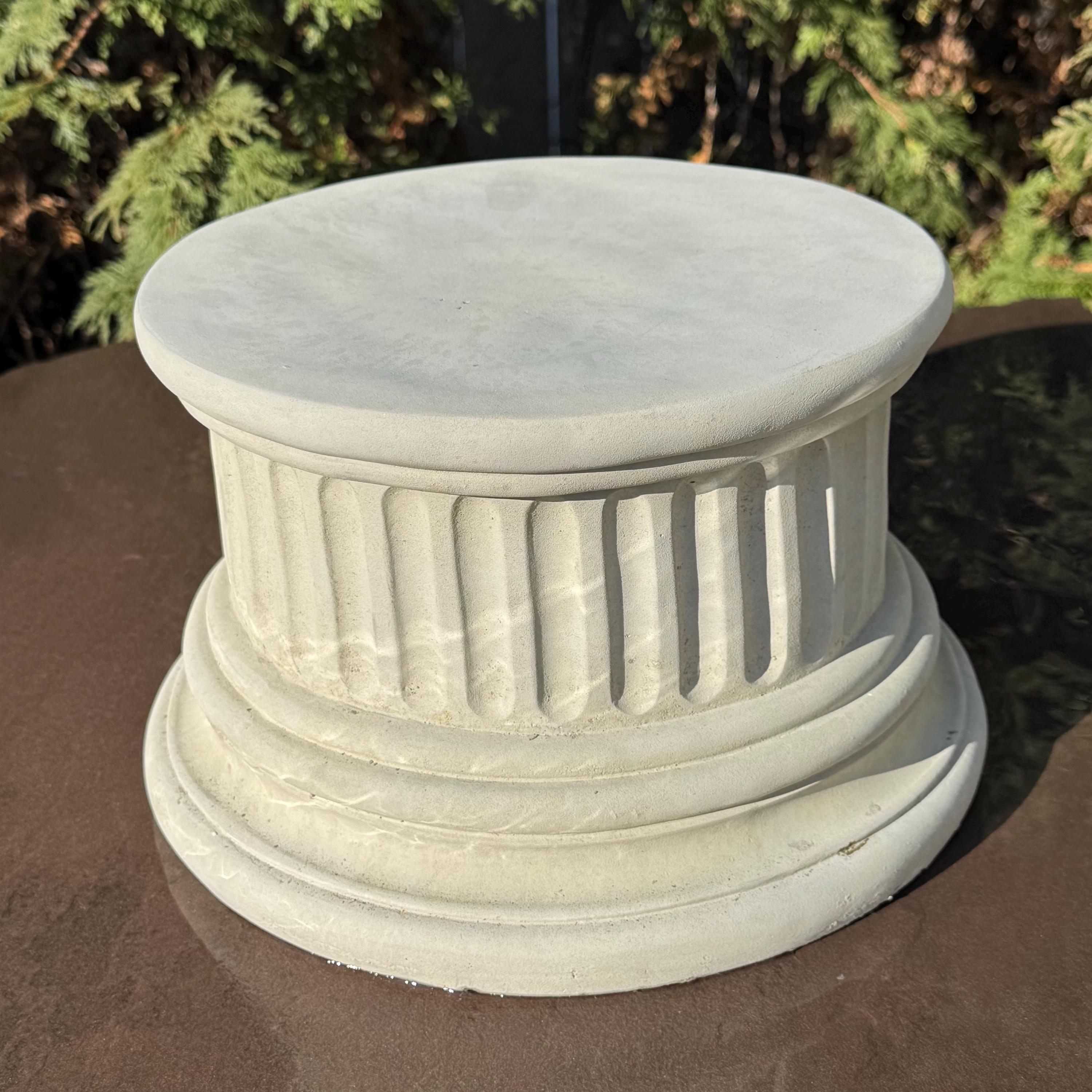 Concrete Plant Stand 10.25" Garden Pedestal for Statues Birdbath Base ...