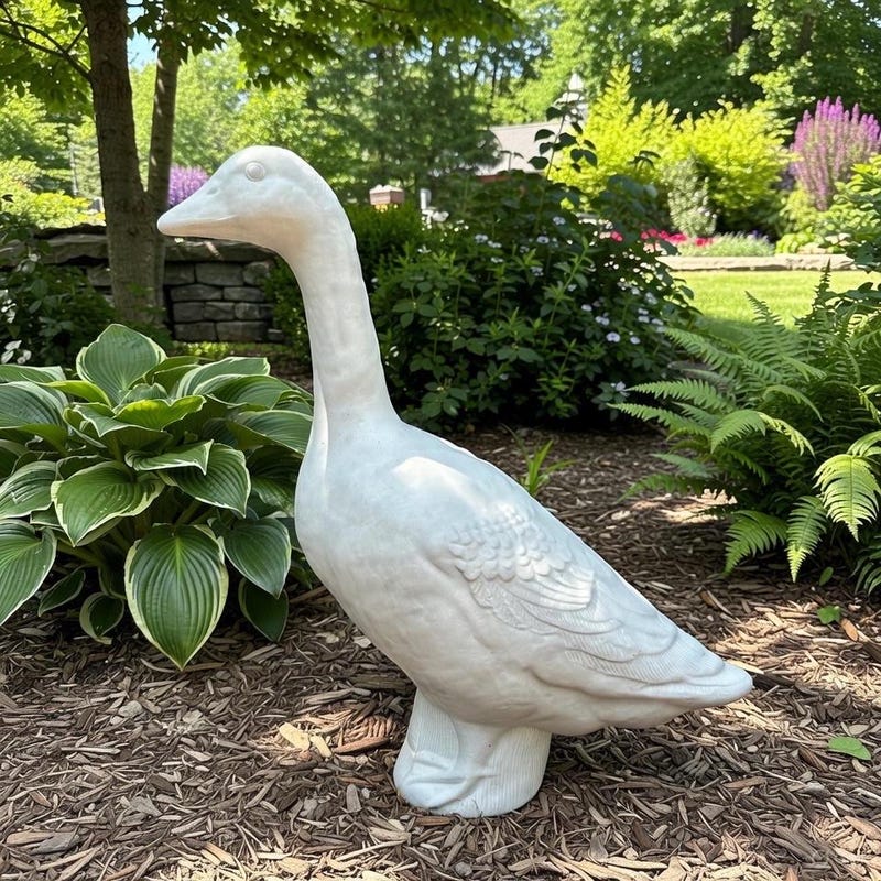 Concrete Goose Statue - Etsy