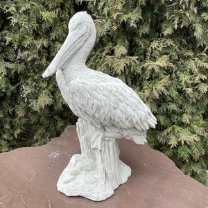 Outdoor Pelican Garden Statue Concrete Large Outside Stone - Etsy