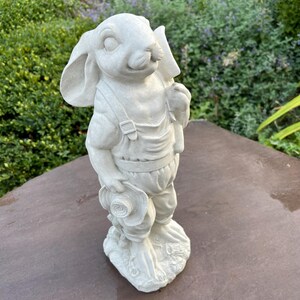 15 Concrete Bunny Rabbit Garden Statue for Large Outdoor Tall Standing ...