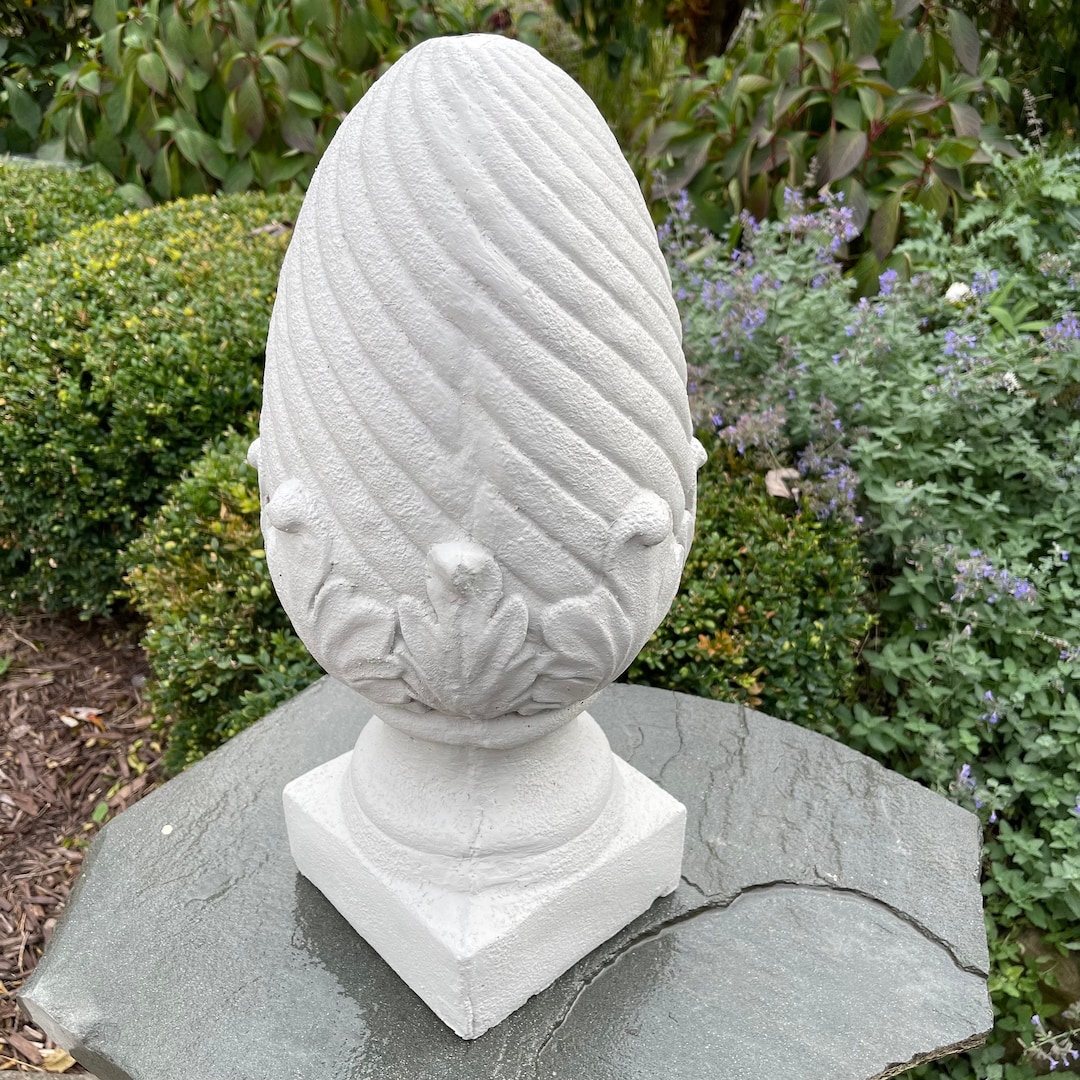 Fountain Top Replacement Large 19 Concrete Topper Outdoor Cement Acorn ...