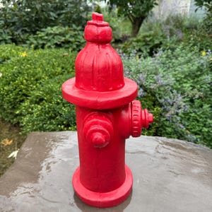 18 Inch Painted Fire Hydrant Garden Statue - Large Dog Lover Lawn Decor ...