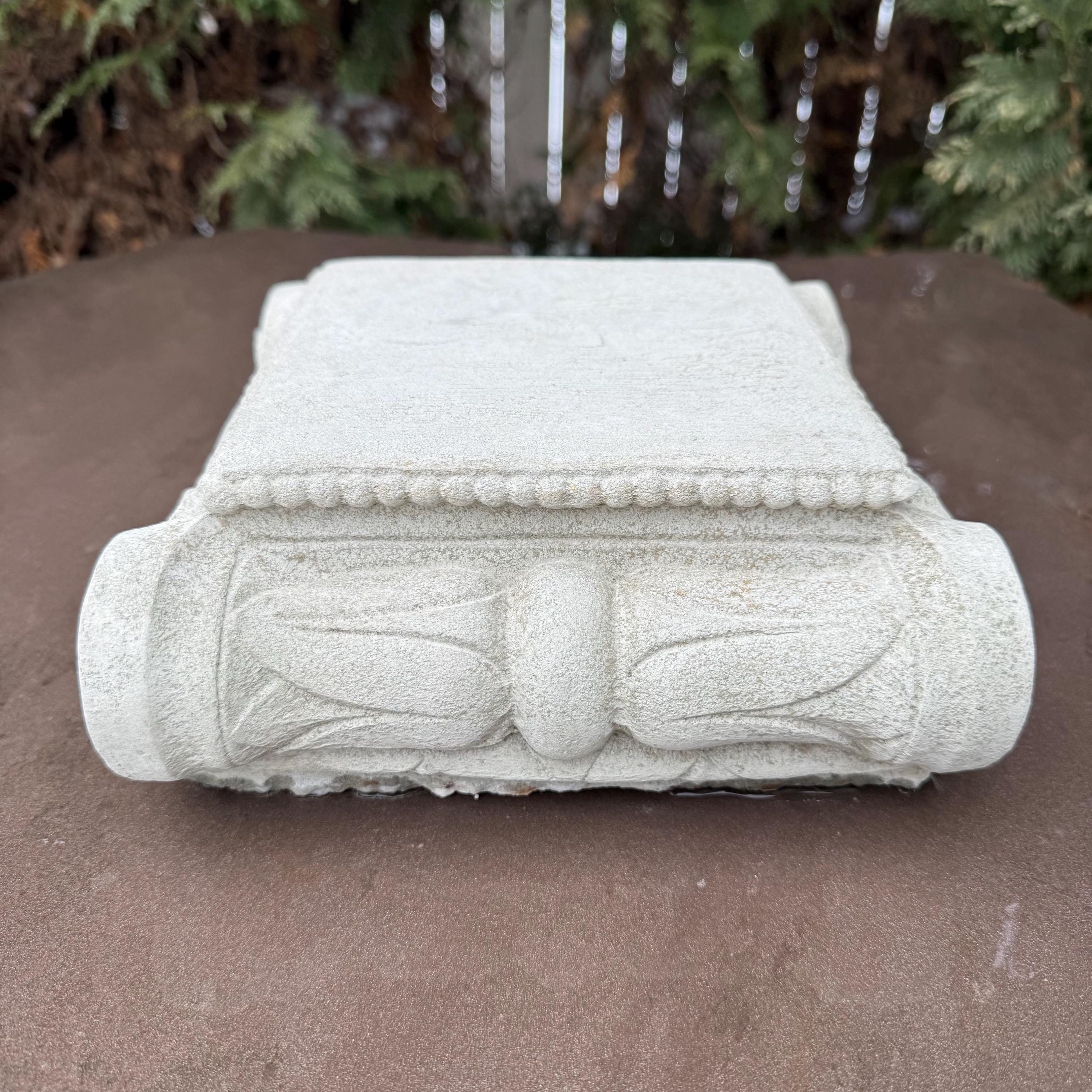 Modern Concrete Plant Pedestal Stand - 9 Inch Garden Art Sculpture ...