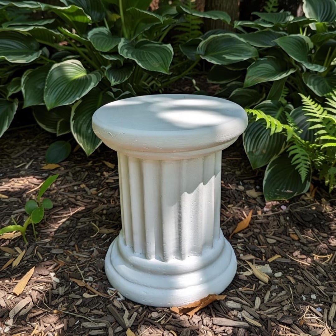 Outdoor Garden Concrete Display Pedestal Stand 8.5" Statue Column ...