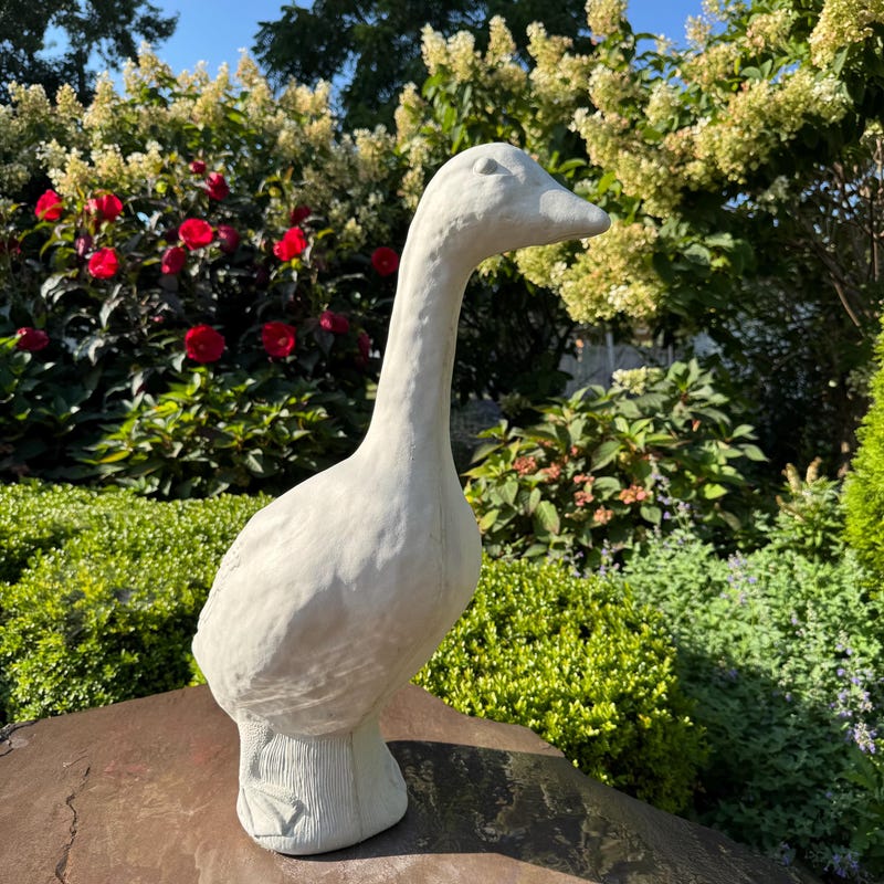 Concrete Goose Statue - Etsy