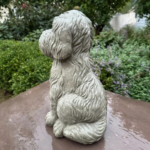 15” Large Cockapoo Garden Statue - Sitting Concrete Dog Decor, Memorial ...