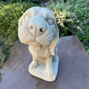 16 Large Sitting Concrete Labrador Retriever Garden Statue Dog Decor ...