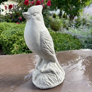 Concrete Cardinal Garden Statue 12 Large Outdoor Cement Bird Lover Gift ...