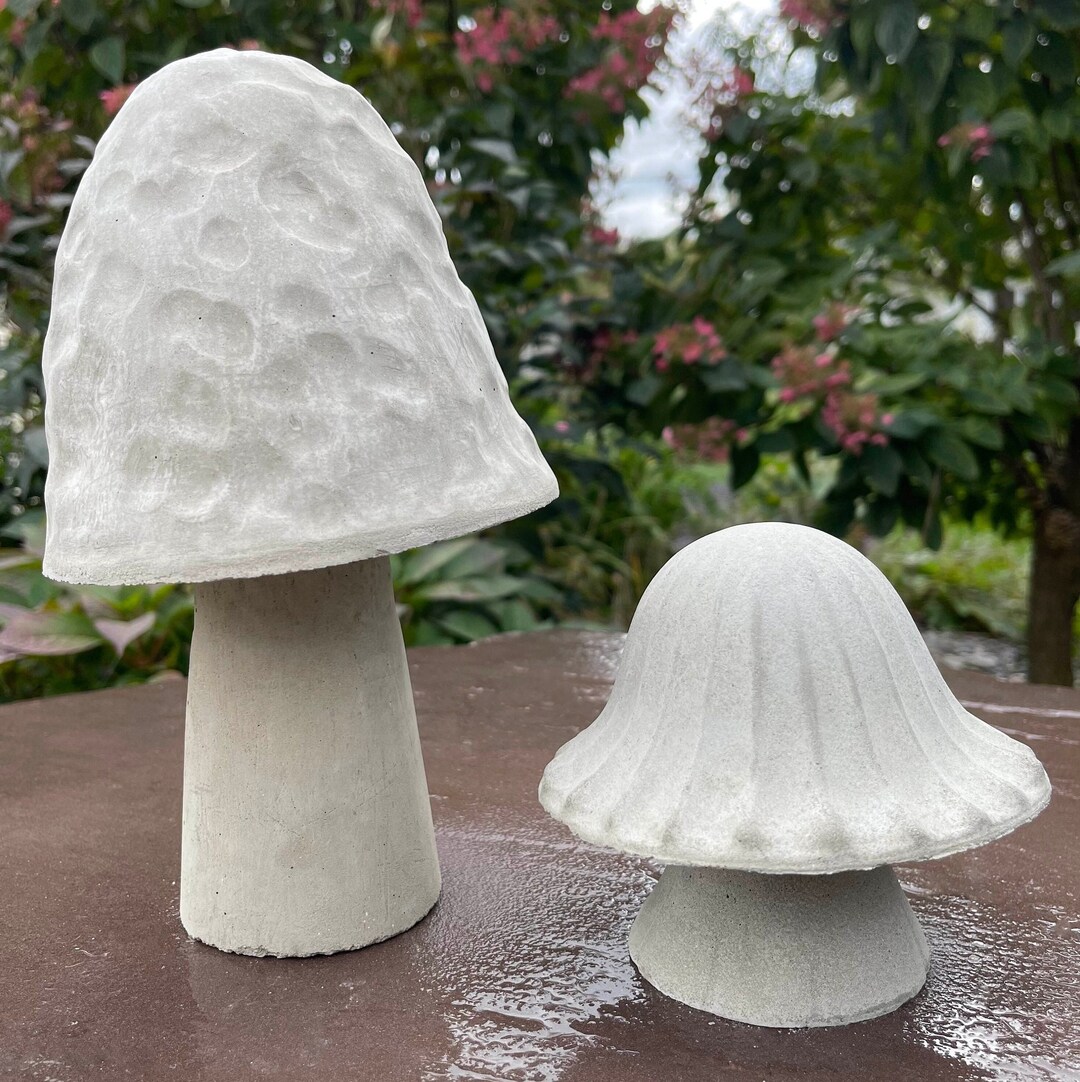 Concrete Mushroom Garden Statue Outdoor Yard Decor Large 10 Lawn ...