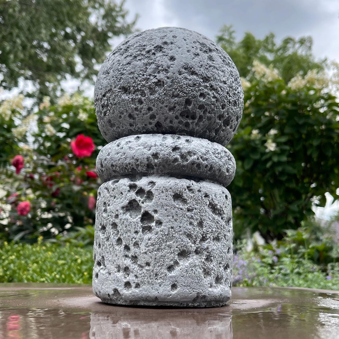 10 Outdoor Zen Water Fountain Spout Top Outside Concrete Topper Finial ...