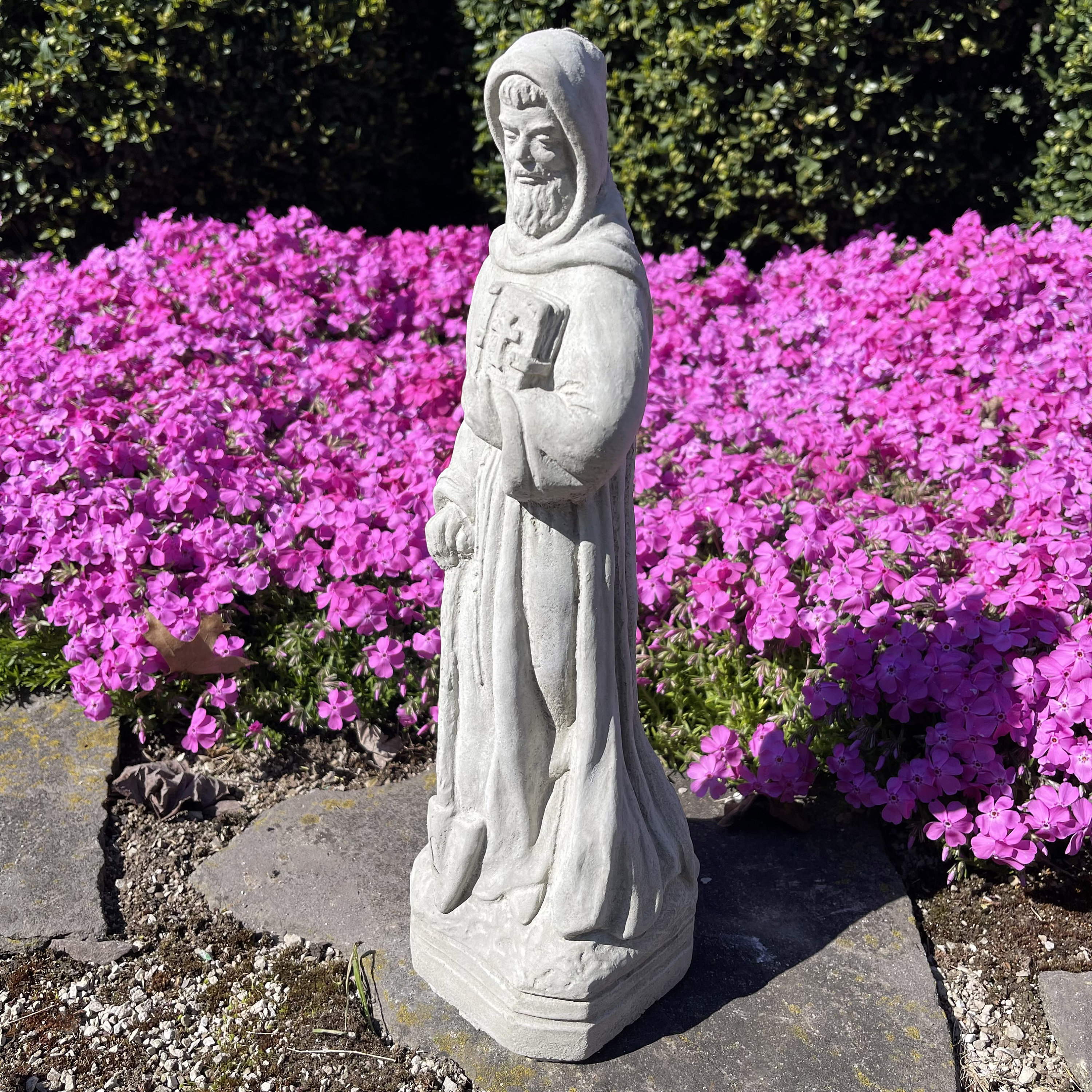 Saint Fiacre Garden Statue: 15" Catholic Sculpture Patron of Gardeners ...