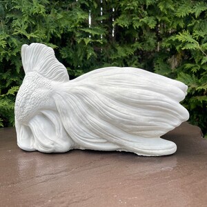 15 Concrete Fish Garden Statue Outdoor Fishing Decor, Cement Koi Gift ...