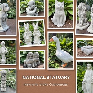 10" Concrete Pedestal Stand: Modern Garden Decor Display Riser Base for ...