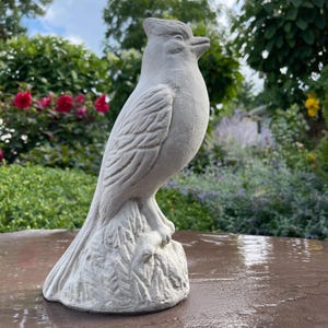 Concrete Cardinal Garden Statue 12 Large Outdoor Cement Bird Lover Gift ...